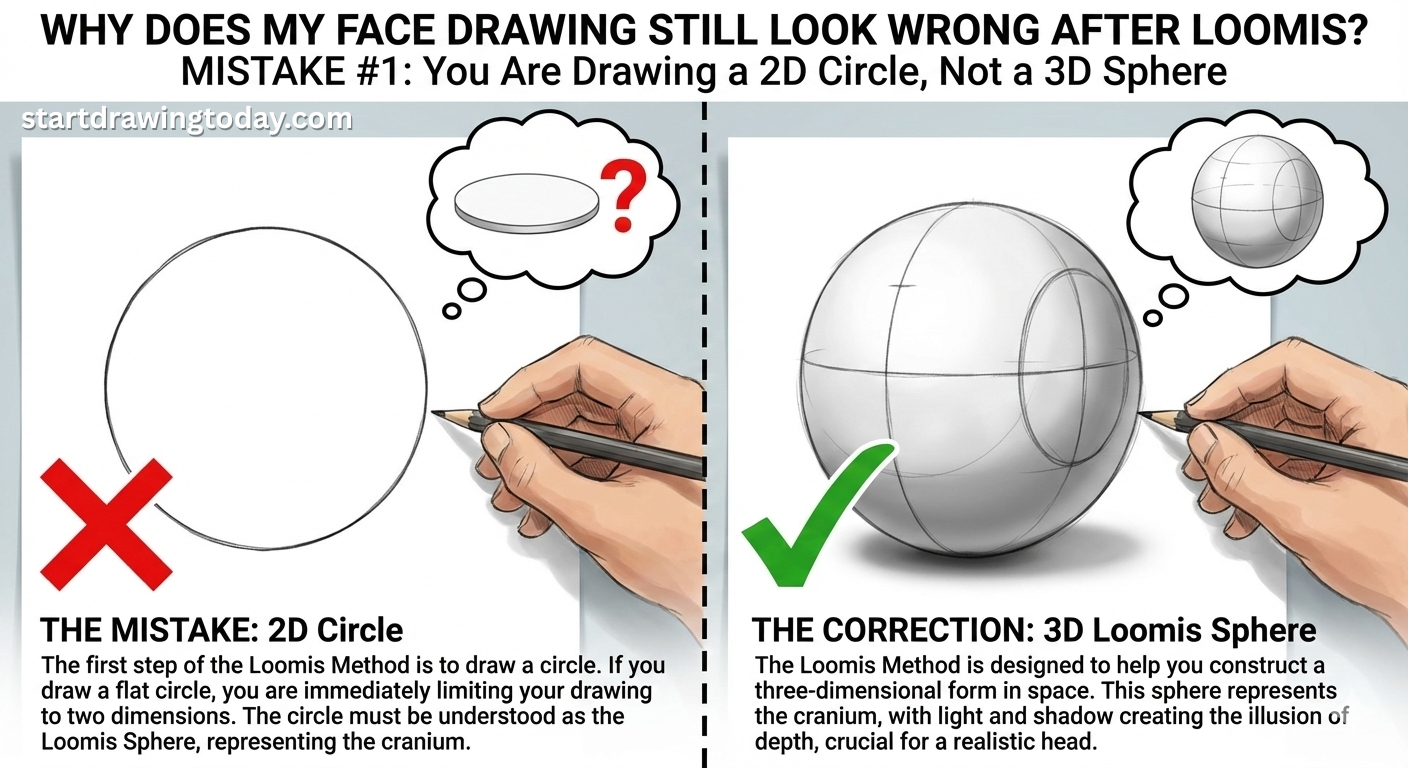 Why Does My Face Drawing Still Look Wrong After Loomis?